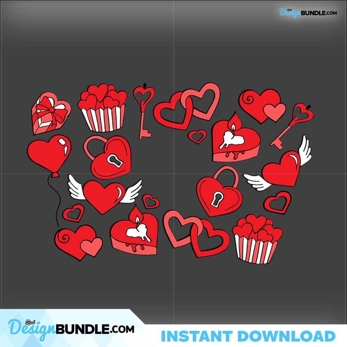 Lovely Heart Svg Valentines Day Svg Valentine Svg Key Svg Happy Svg