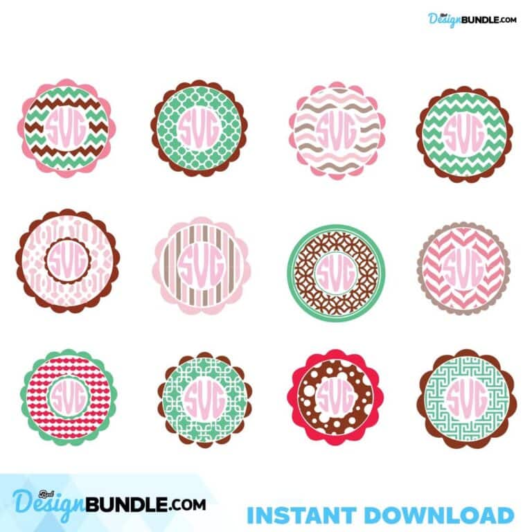Monogram Frame Svg, Monogram Frames Svg, Chevron Frame Svg ...